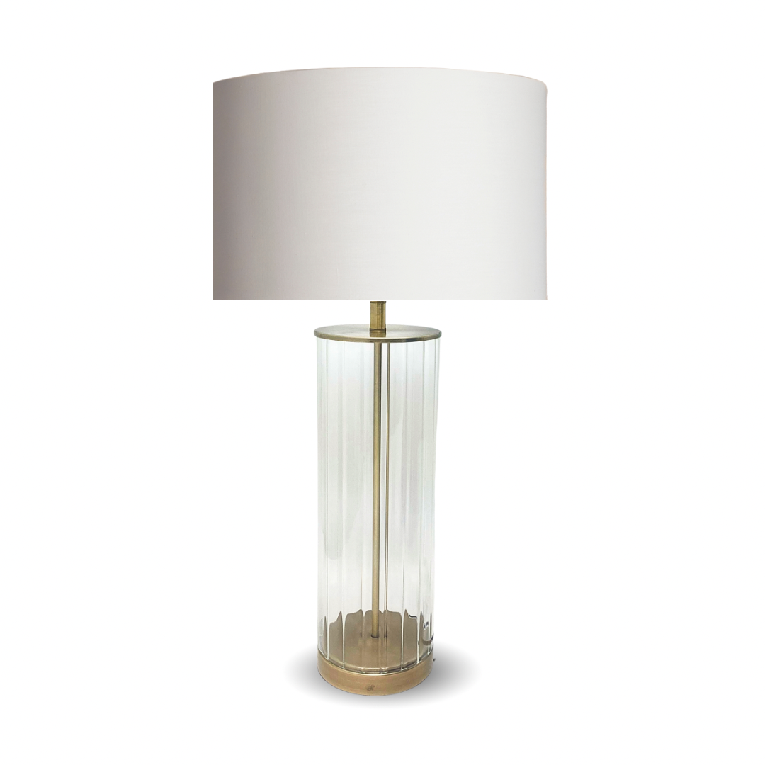 Brass Fluted Glass Tube Lamp – Art of Curation